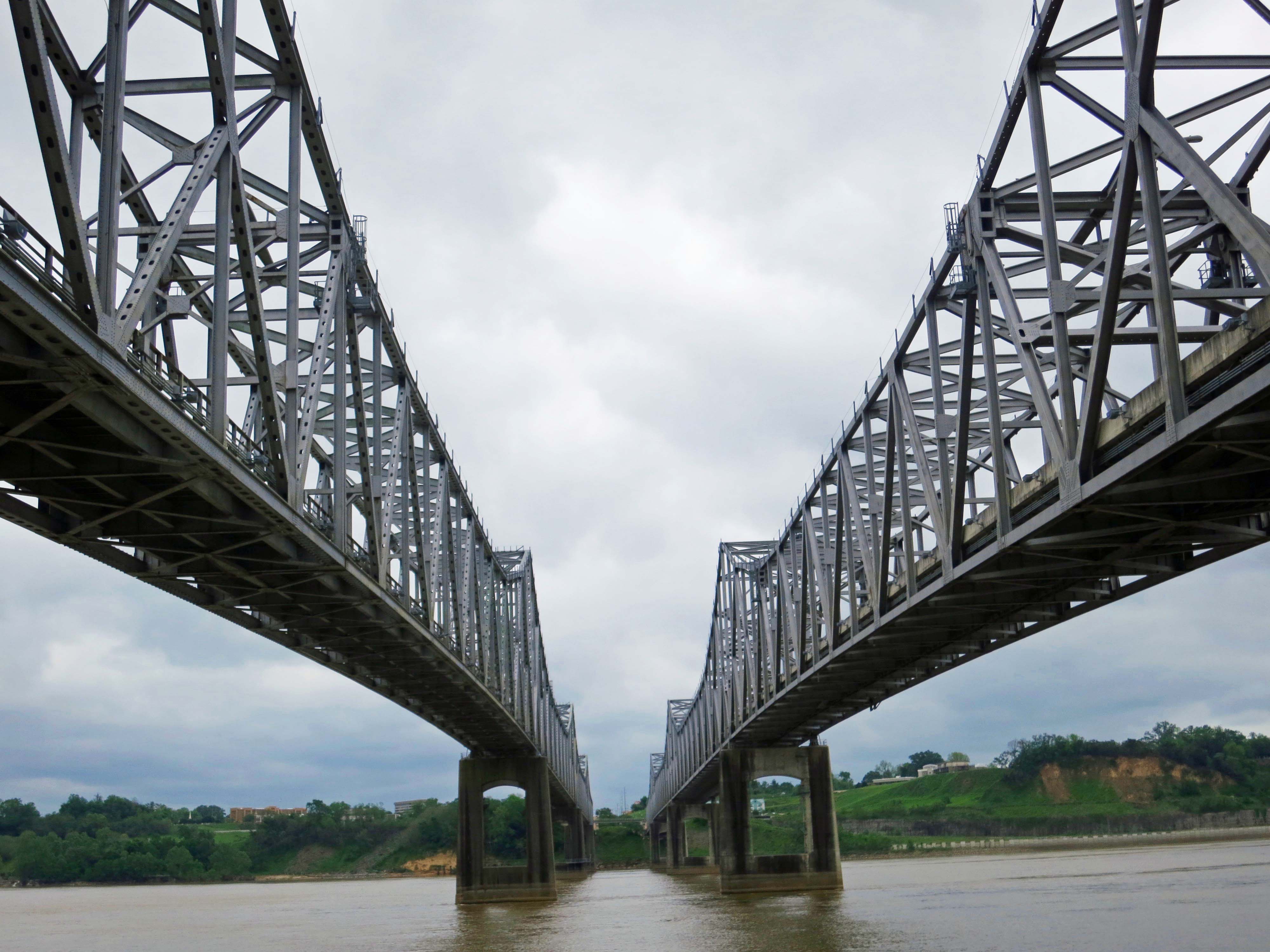 Two spans of Natchez-Vidalia Bridge | Wandering through Time and Place