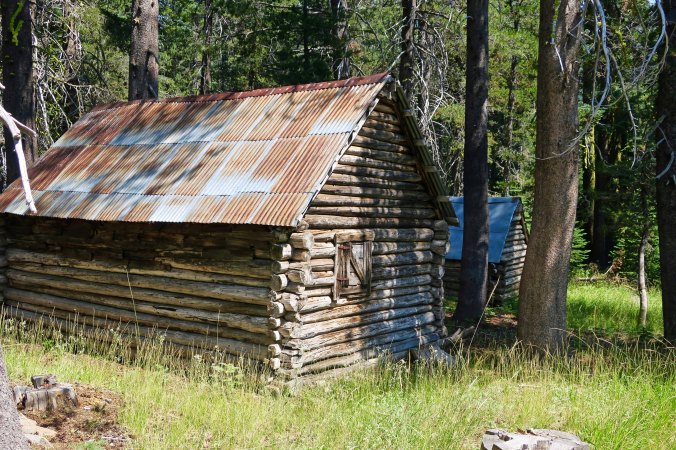 Historic Basque sheep herder cabin and storage shed at Whiskey Creek ...